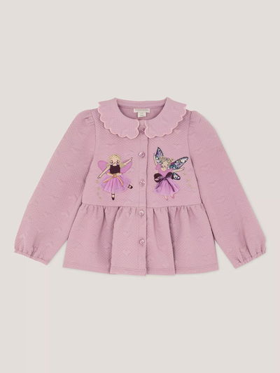 Monsoon Baby Quilted Fairy Jacket, Pink | endource