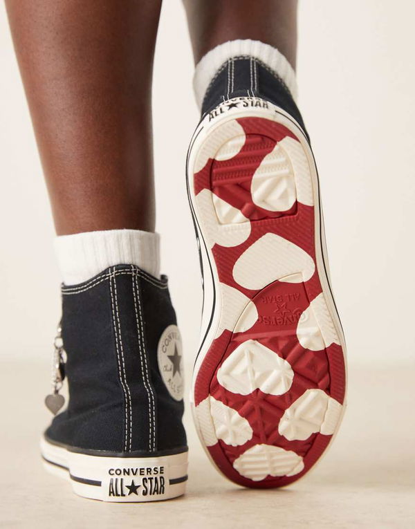 CONVERSE Chuck Taylor All Star Hi Valentines Trainers With Heart Detail ...