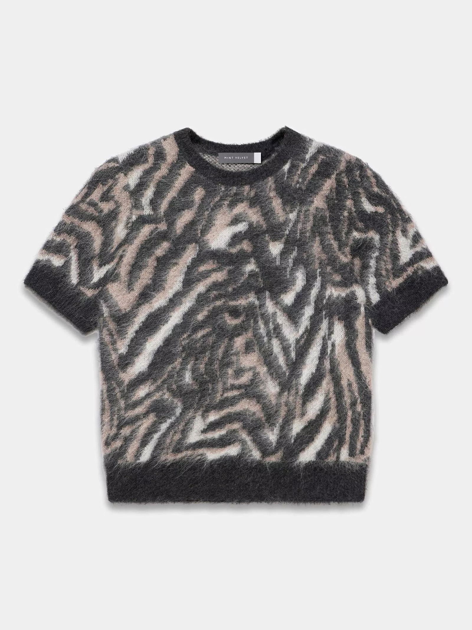 MINT VELVET Zebra Wool Rich Knit Top | endource