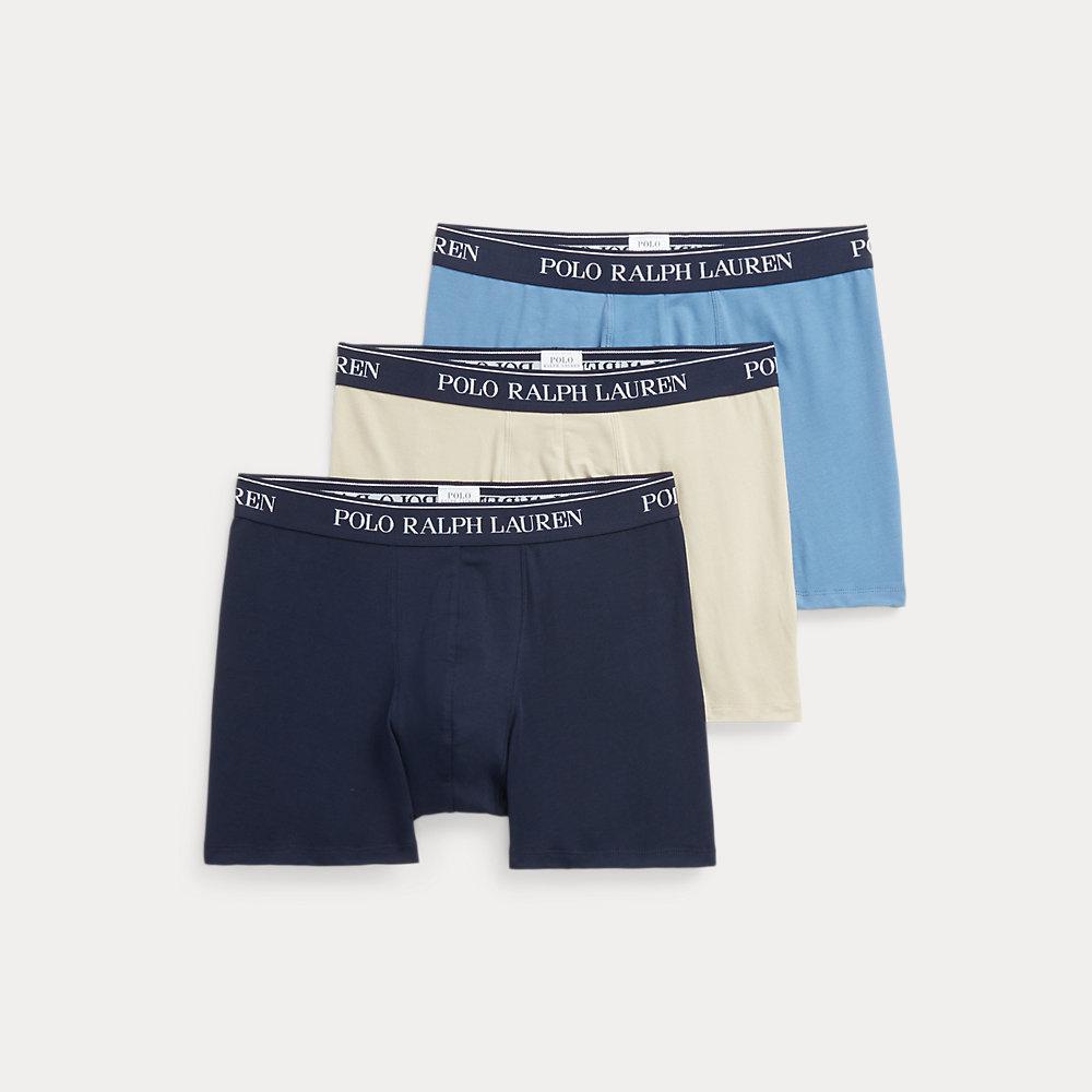 POLO RALPH LAUREN Stretch Cotton Boxer Brief 3-Pack in Multi | Endource