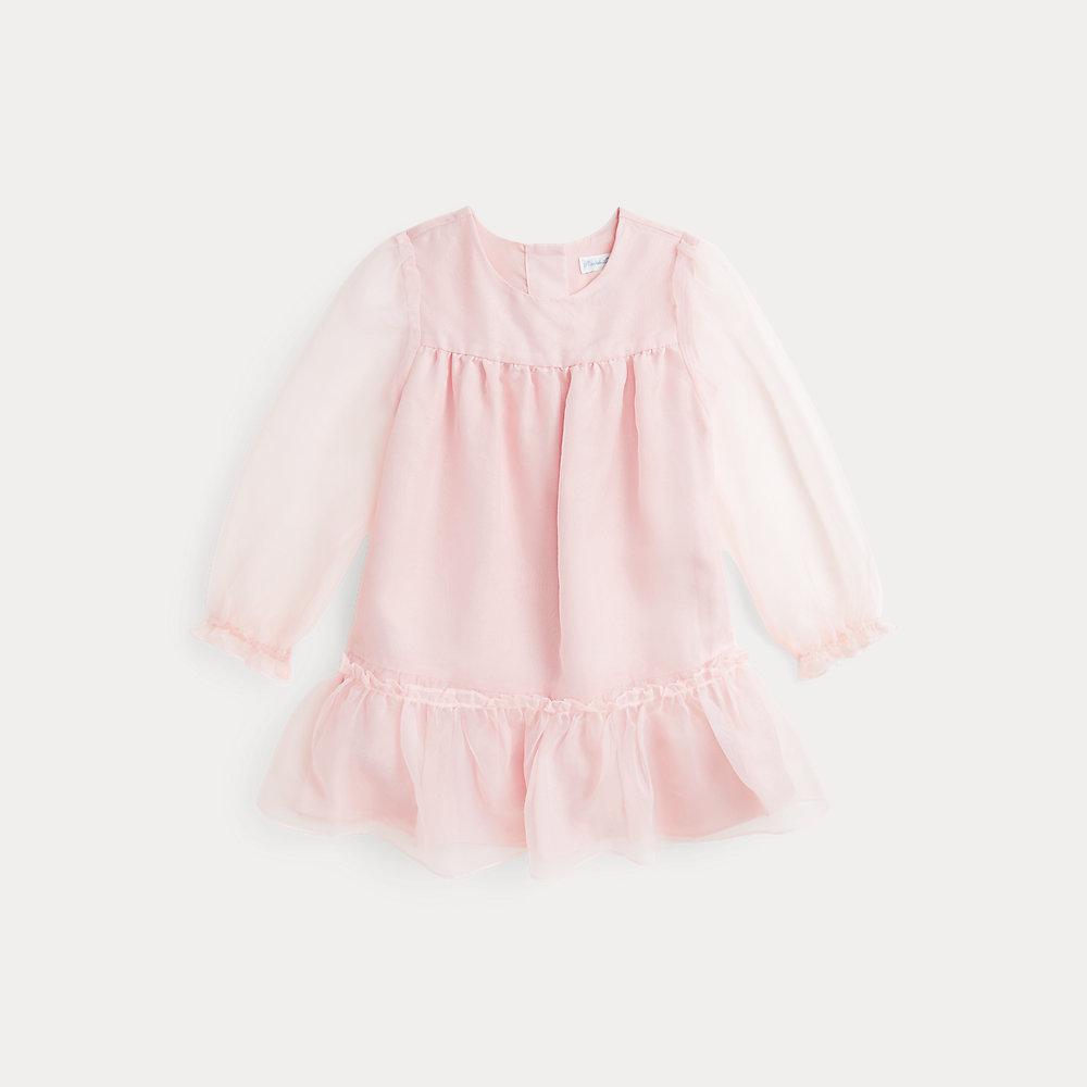 RALPH LAUREN Ruffled Organza Dress in Pink | endource