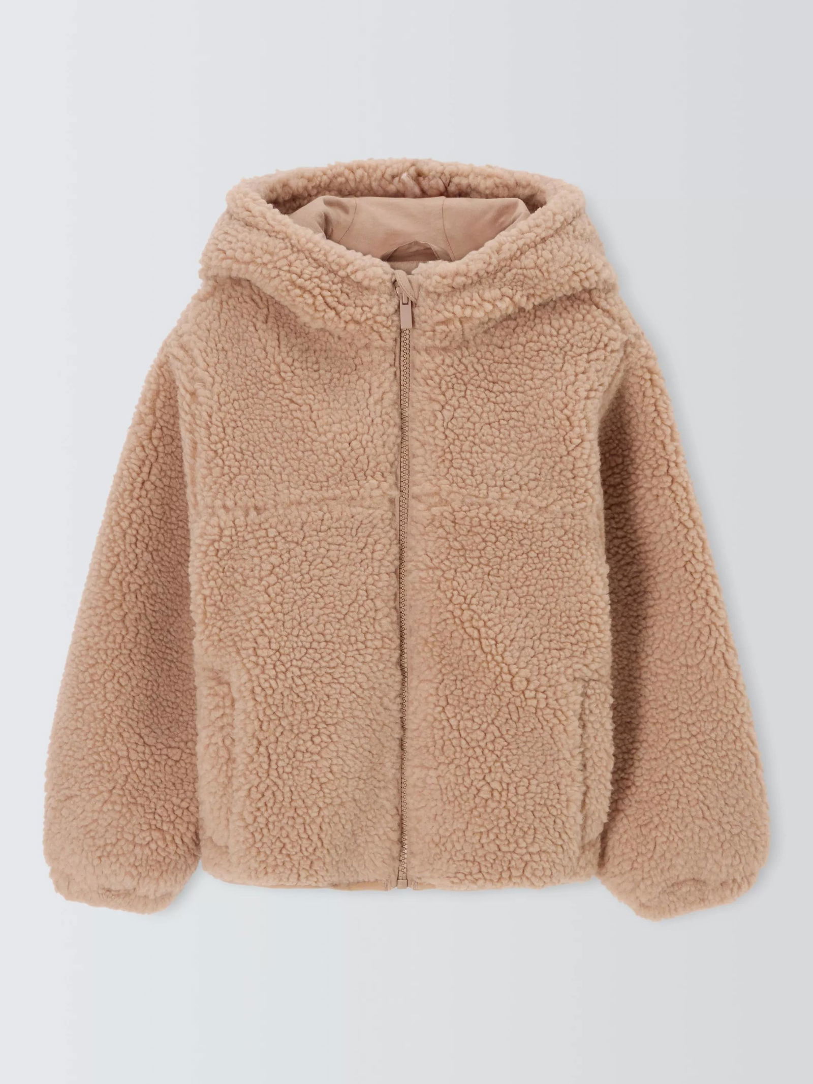 JOHN LEWIS Teddy Bomber Jacket in Light Brown | endource