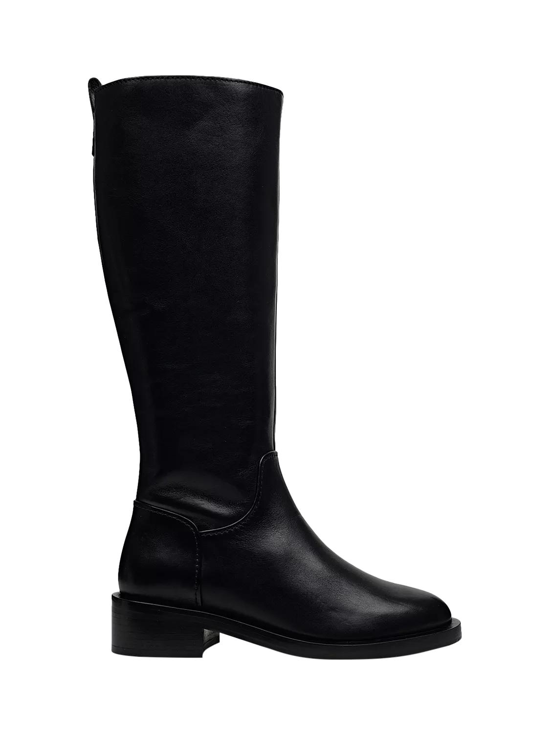 RADLEY Hanbury Row Leather Knee High Riding Boots, Black | endource
