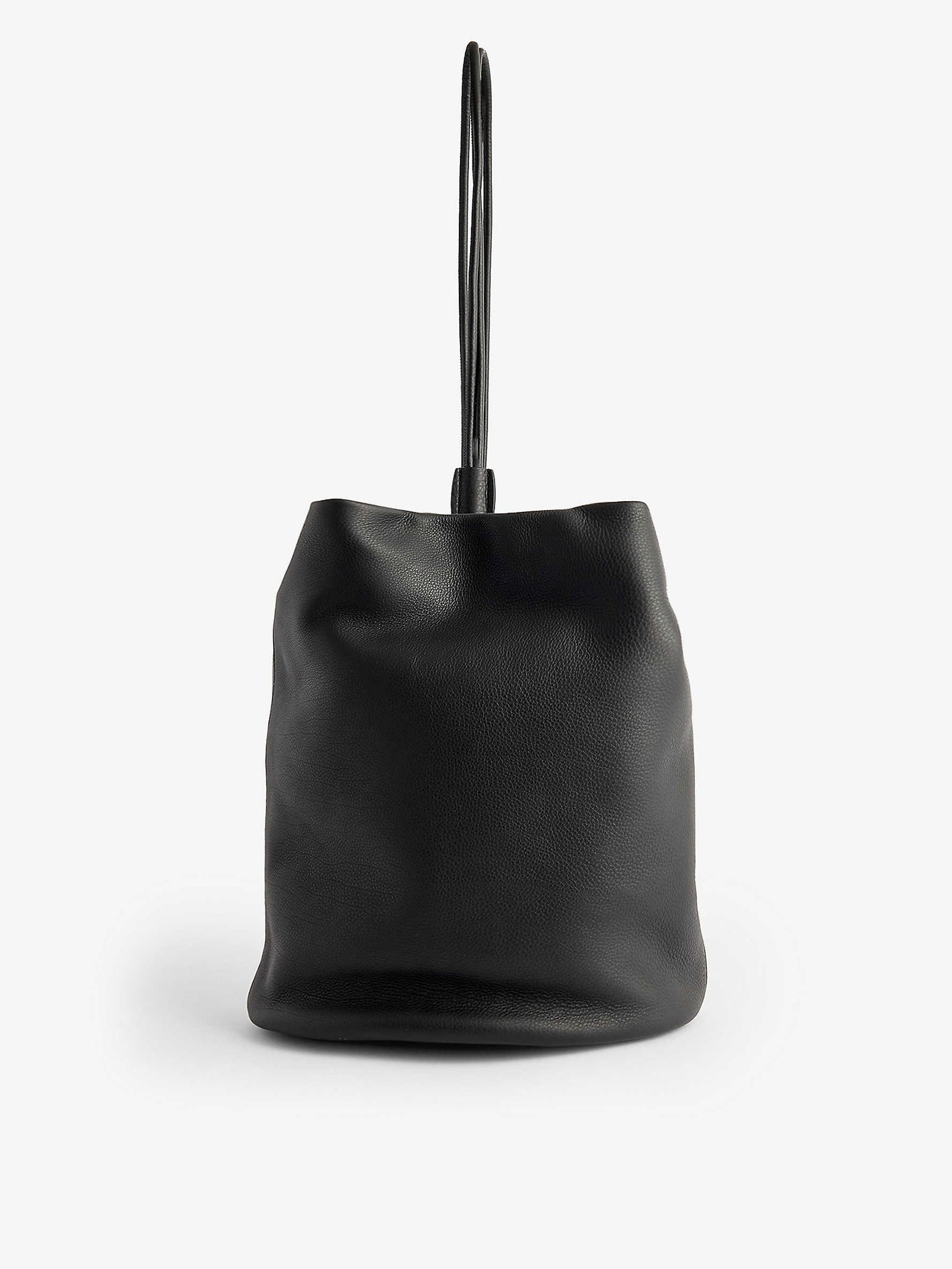 THE ROW Joe Drawstring Leather Backpack in Black Ang | Endource