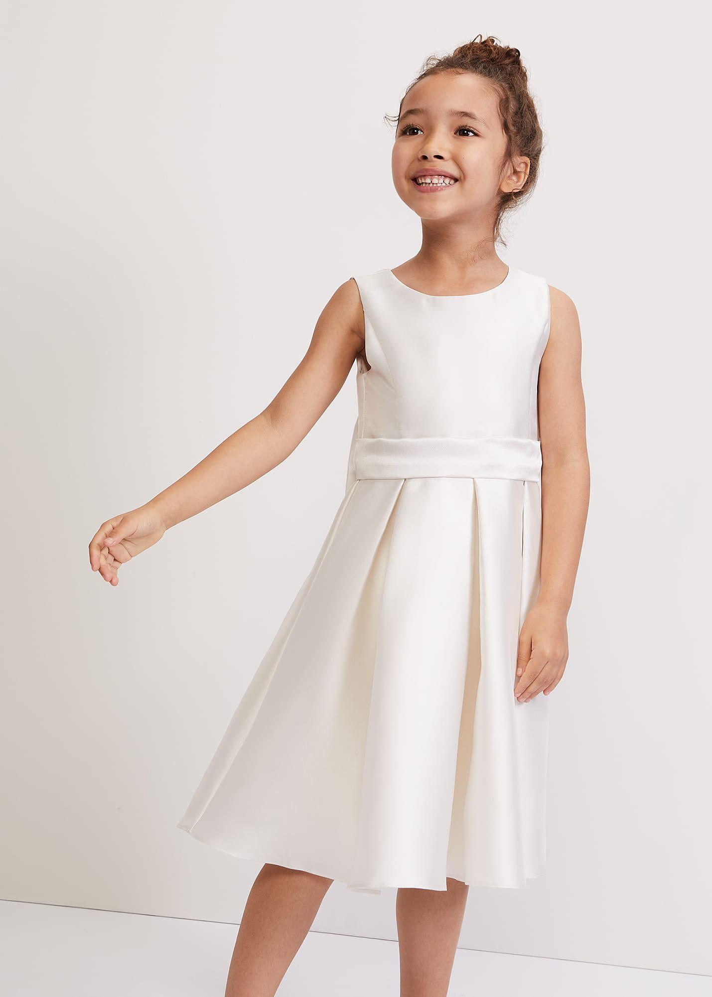 PHASE EIGHT Melody Ivory Satin Dress in Ivory | endource