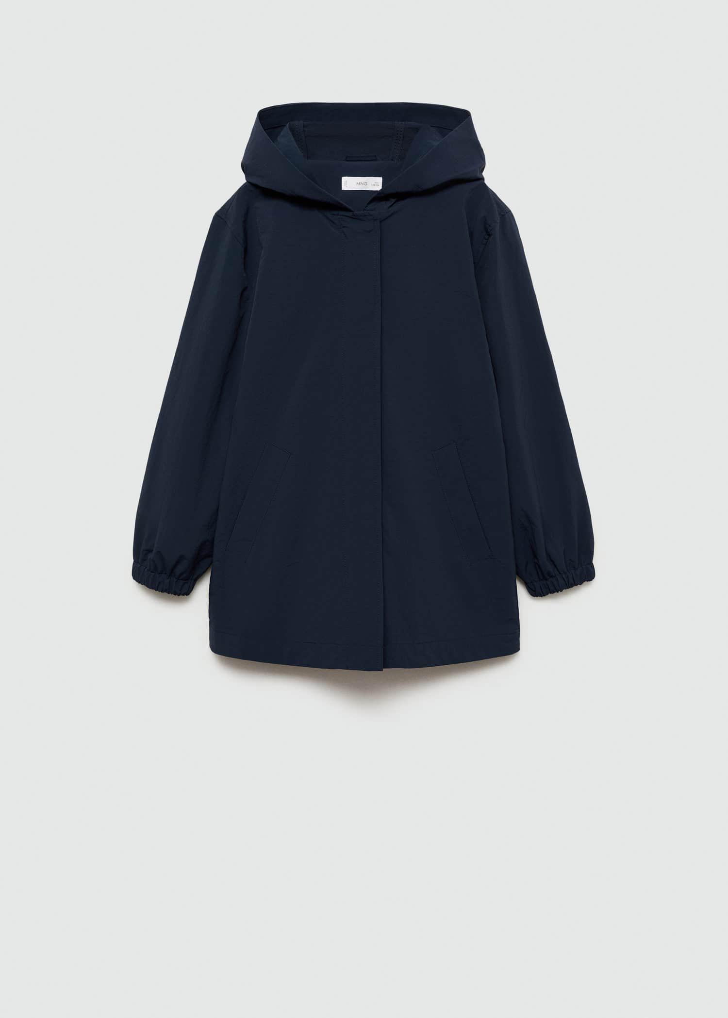 MANGO Hooded Straight Jacket in Dark Navy | Endource