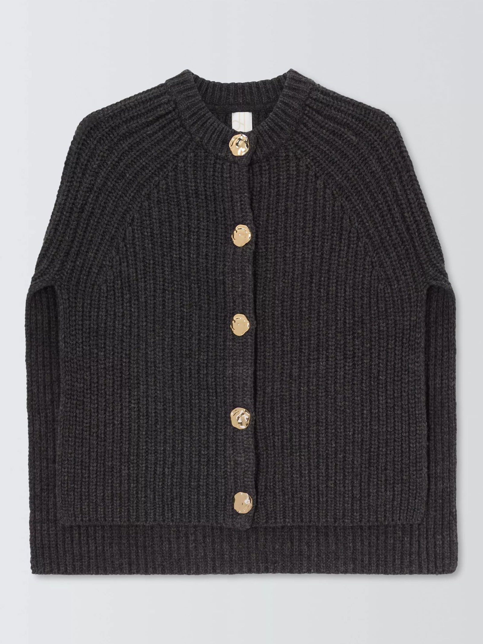 JOHN LEWIS Cape Knit Top in Graphite | endource