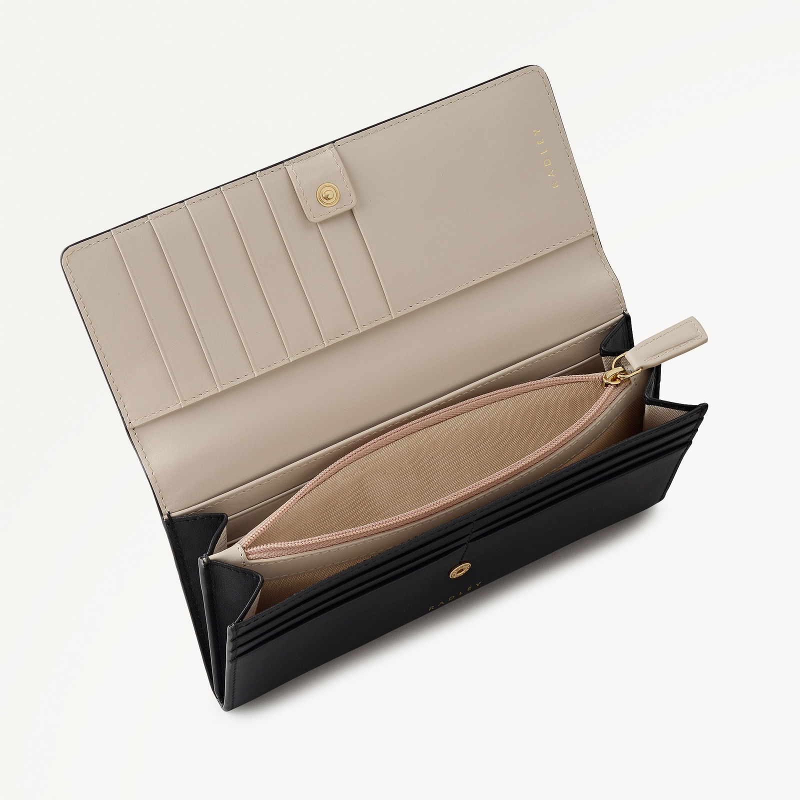 RADLEY Party Pals Large Flapover Wallet Black | endource