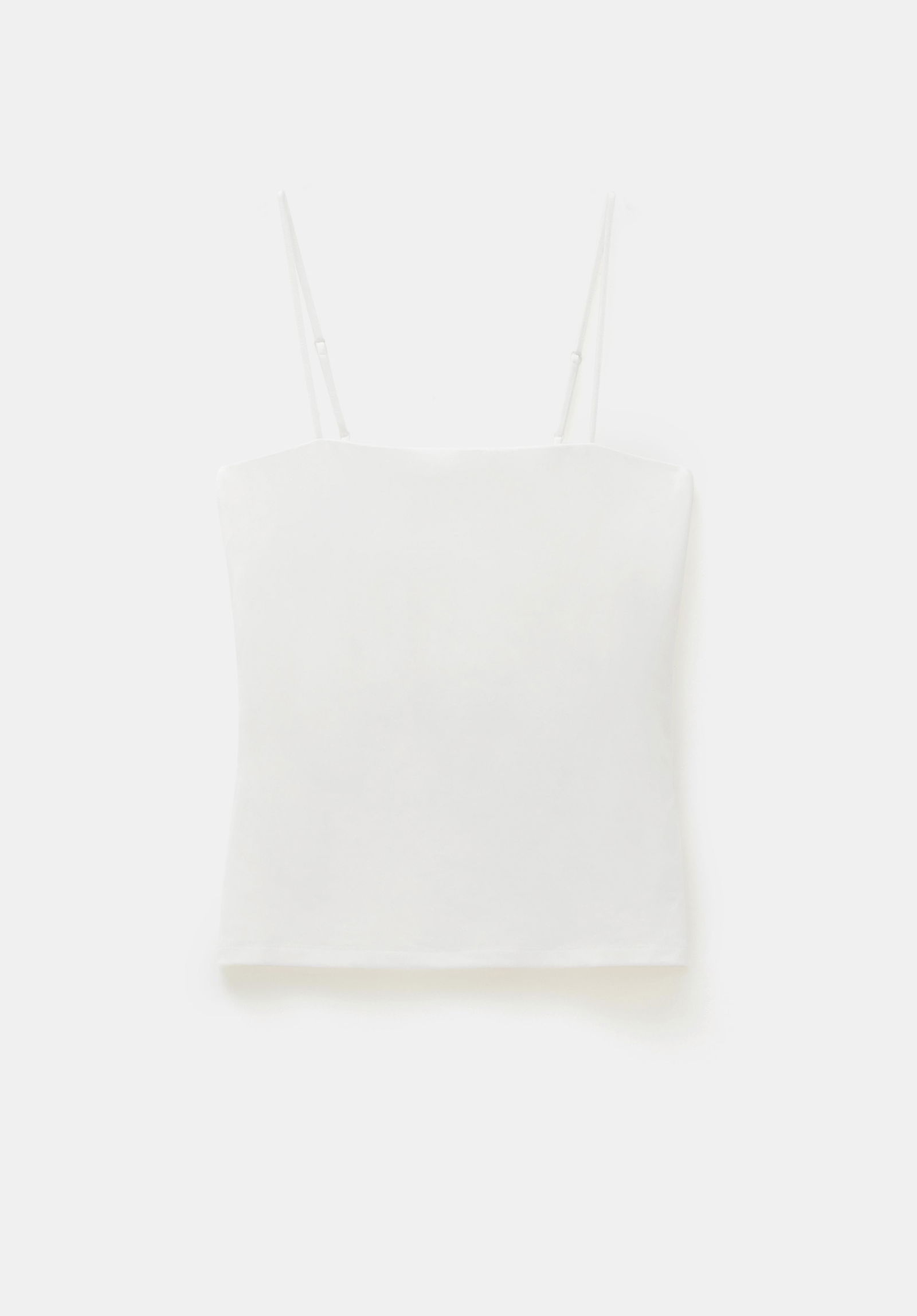 HUSH Sarah Skinny Strap Cami in White | endource