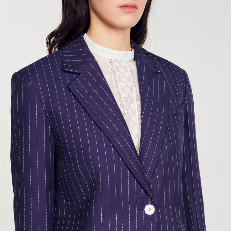 SANDRO Striped Suit Jacket | Endource