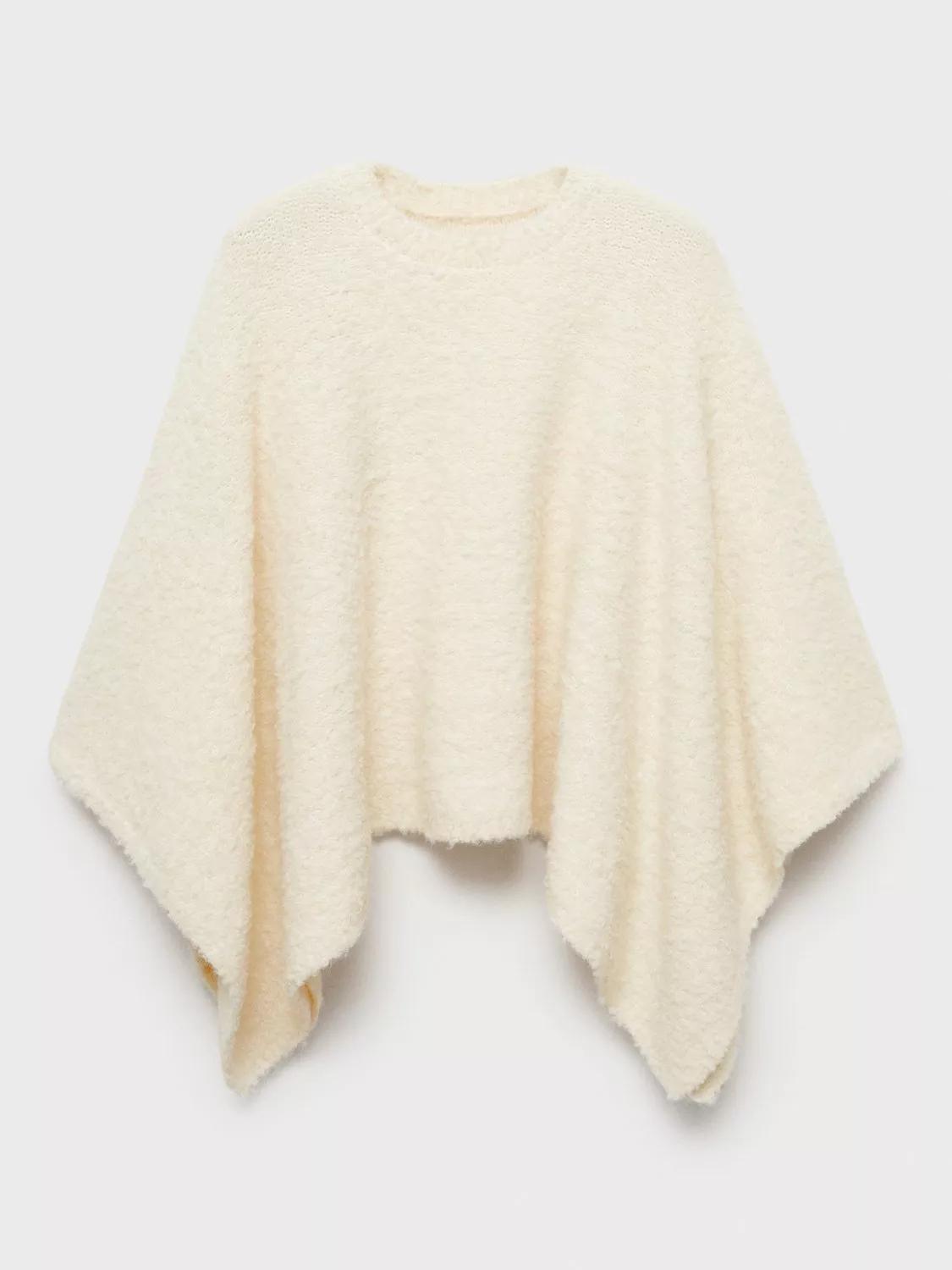 MANGO Wayne Cape Poncho in Cream | endource