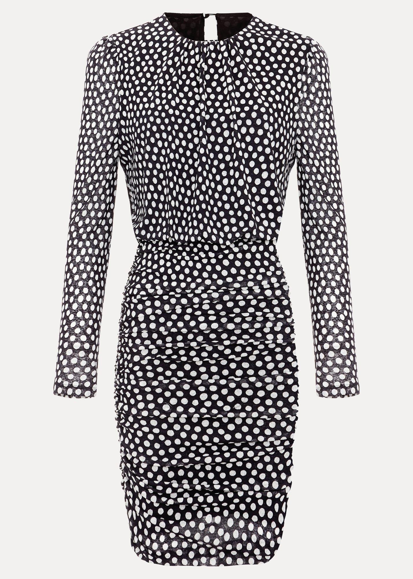 PHASE EIGHT Teodroa Spot Mini Ruched Dress | endource