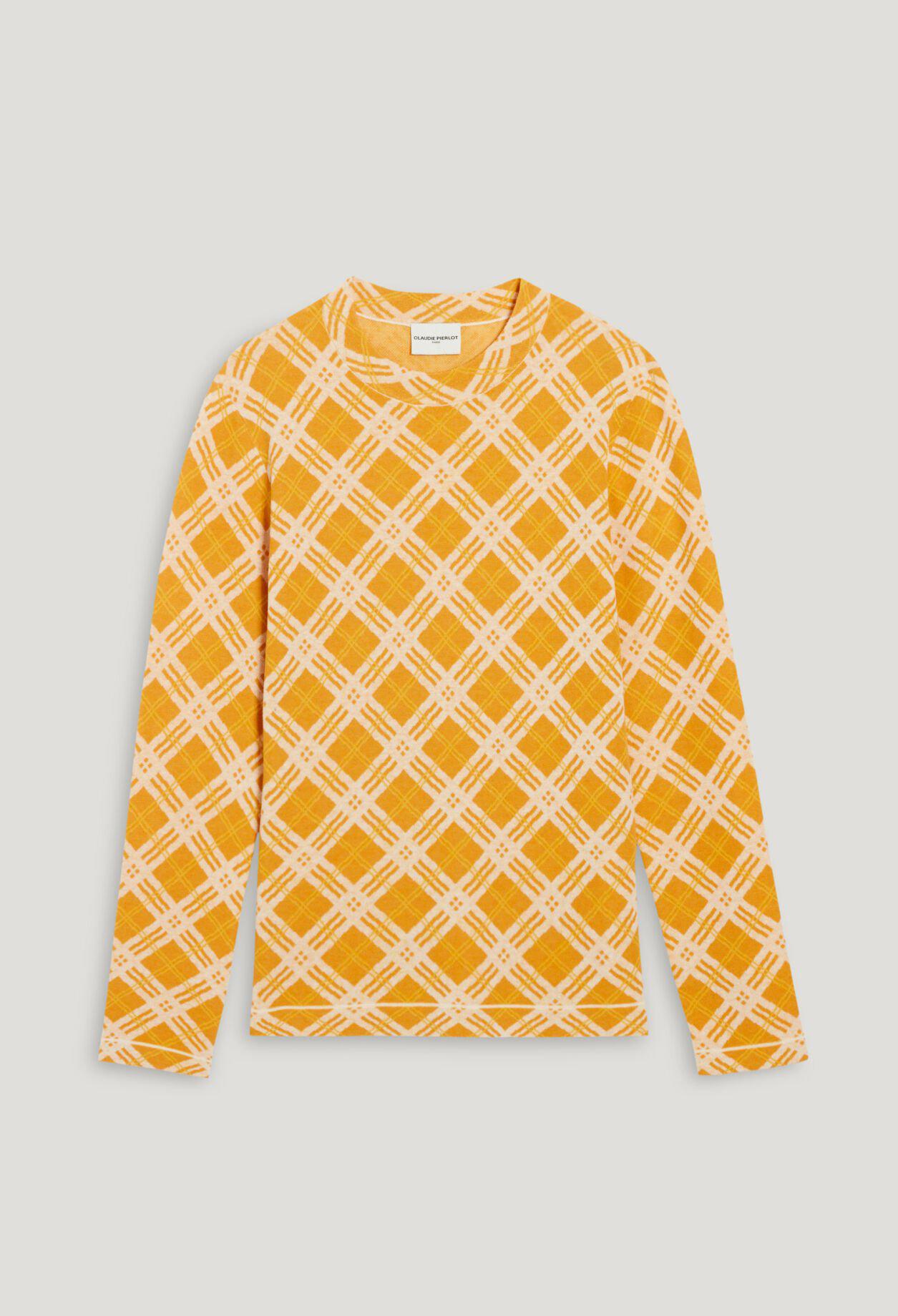 CLAUDIE PIERLOT Sparkly Checked Jumper in MULTICOLORED | Endource