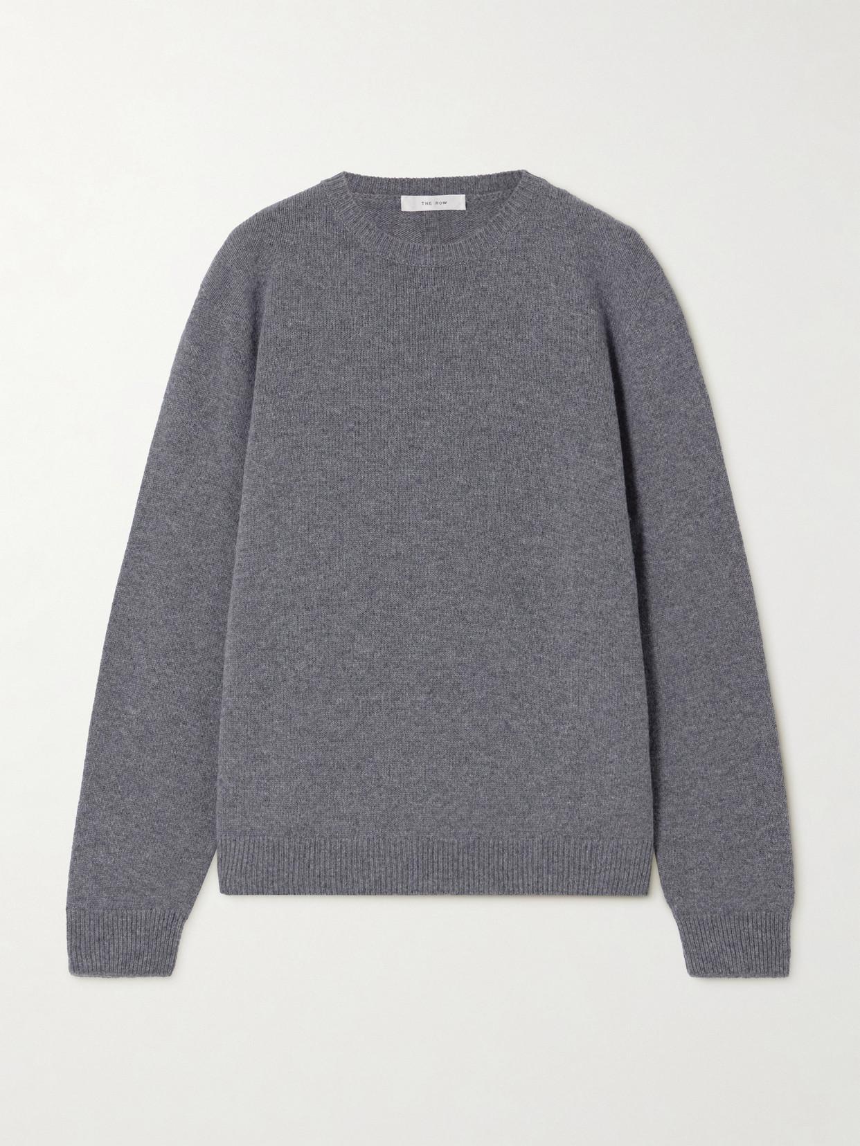 THE ROW Jayad Cashmere Sweater in Gray | endource