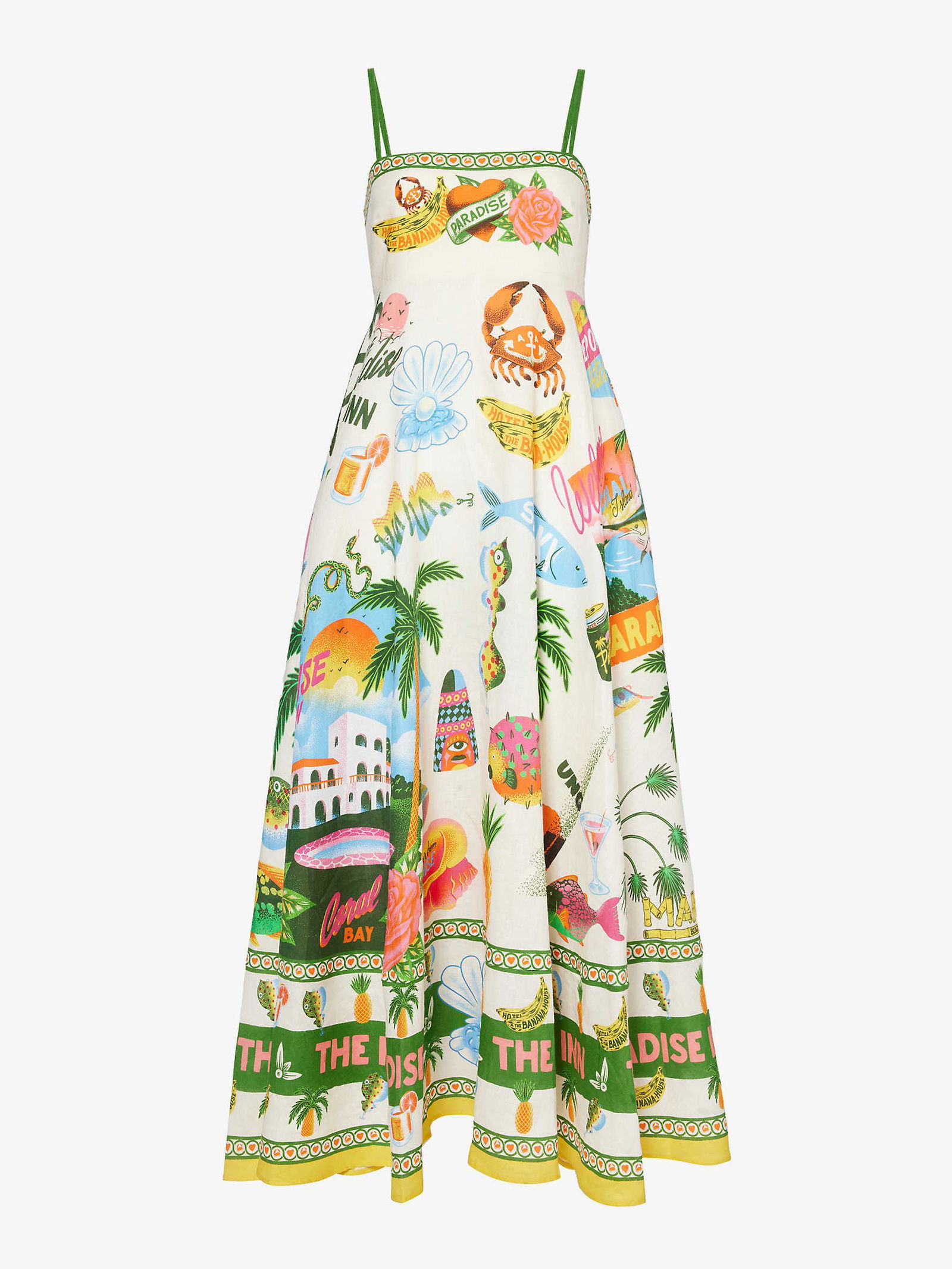 Alemais Paradiso Linen Midi Dress