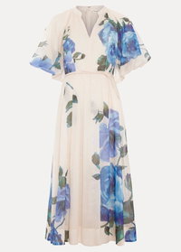 PHASE EIGHT Adeline Cream Floral Midi Dress | endource