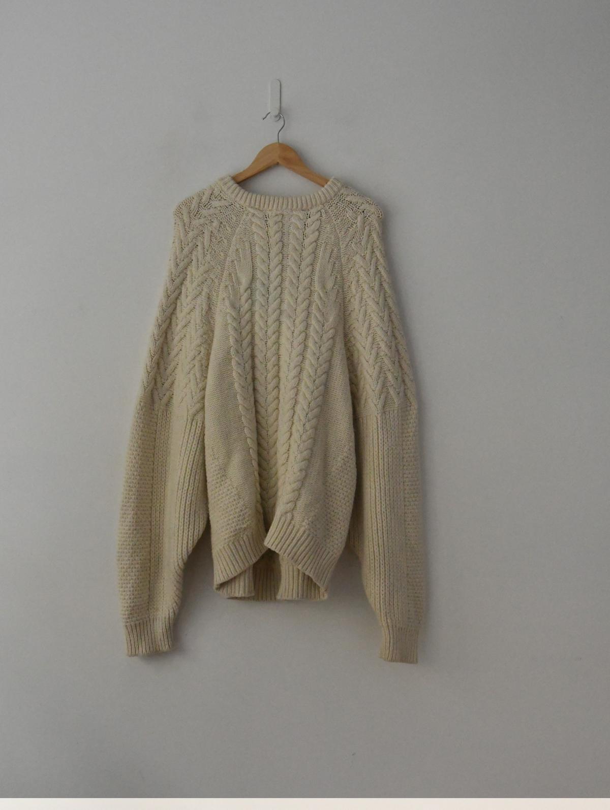 RAEY Oversized Contrast-Panel Wool-Blend Sweater | endource