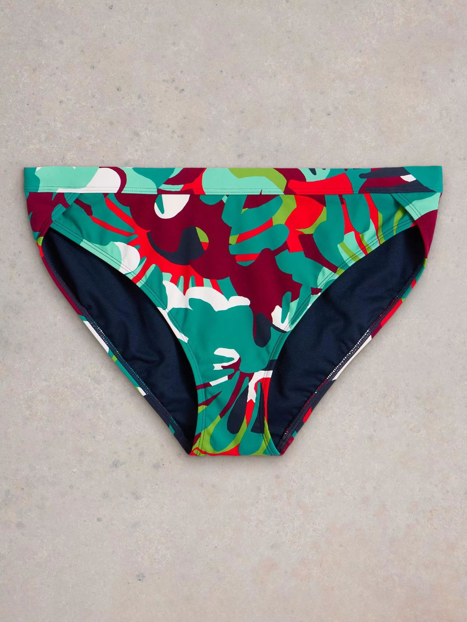 WHITE STUFF Tabitha Bikini Bottoms in Navy/Multi | endource