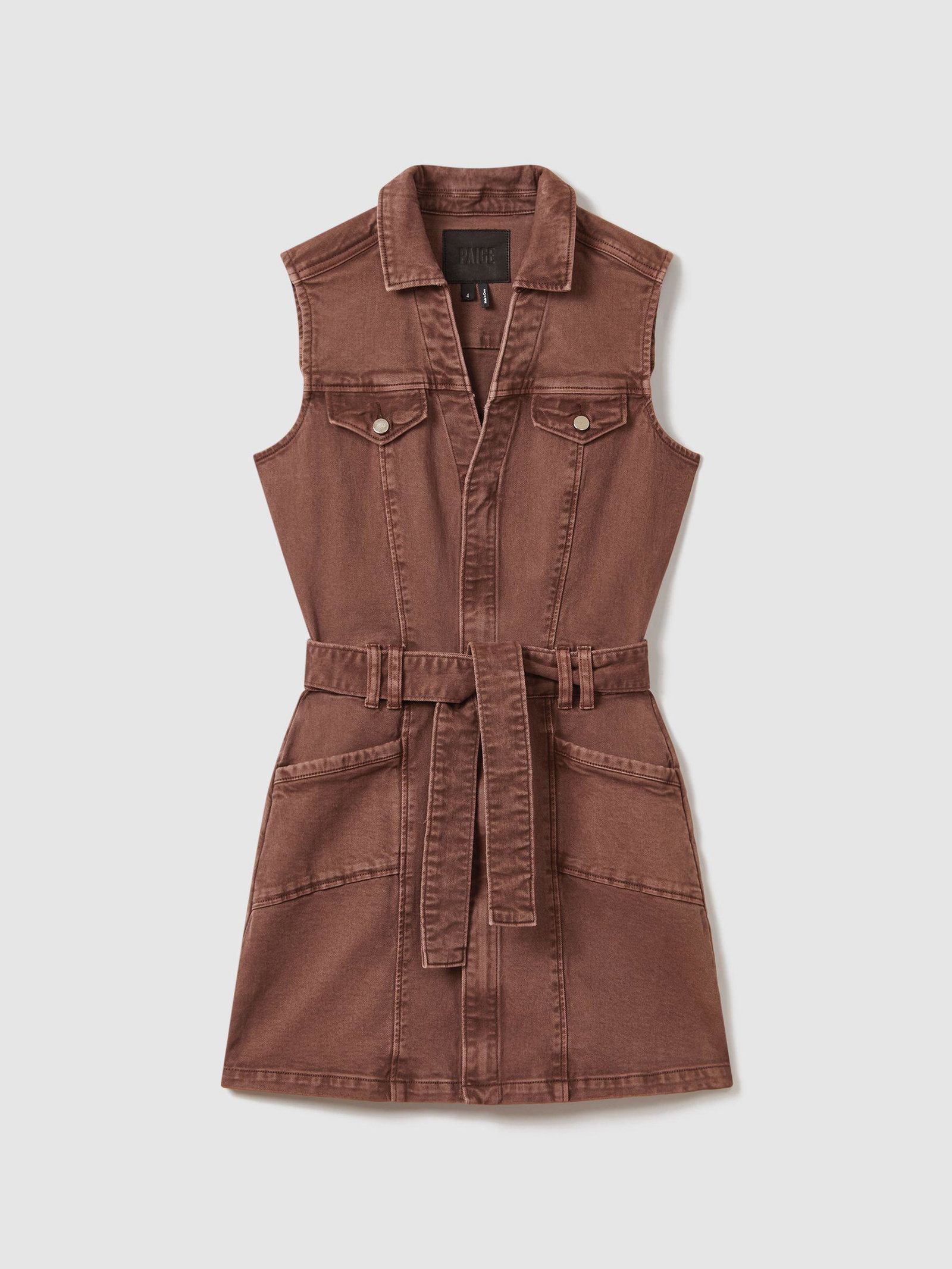 PAIGE Kelsee Denim Mini Dress | endource