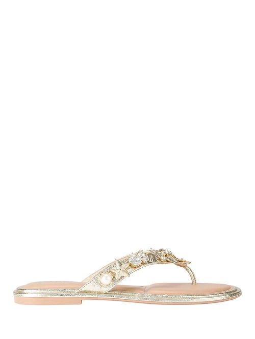 CARVELA Marina Embellished Open Toe Flat Sandals | endource