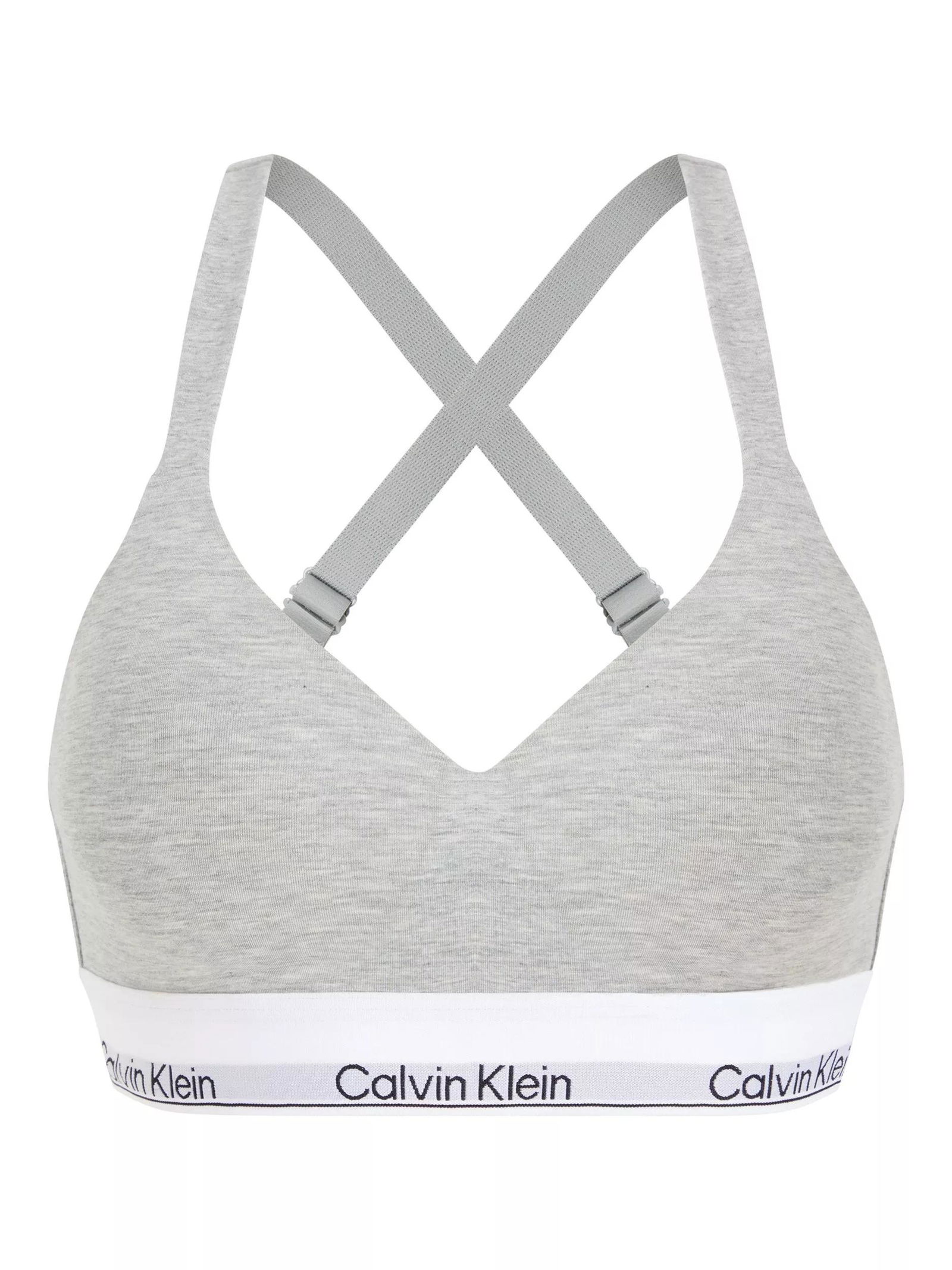 CALVIN KLEIN Modern Cotton Convertible Back Bra in Grey Heather | endource