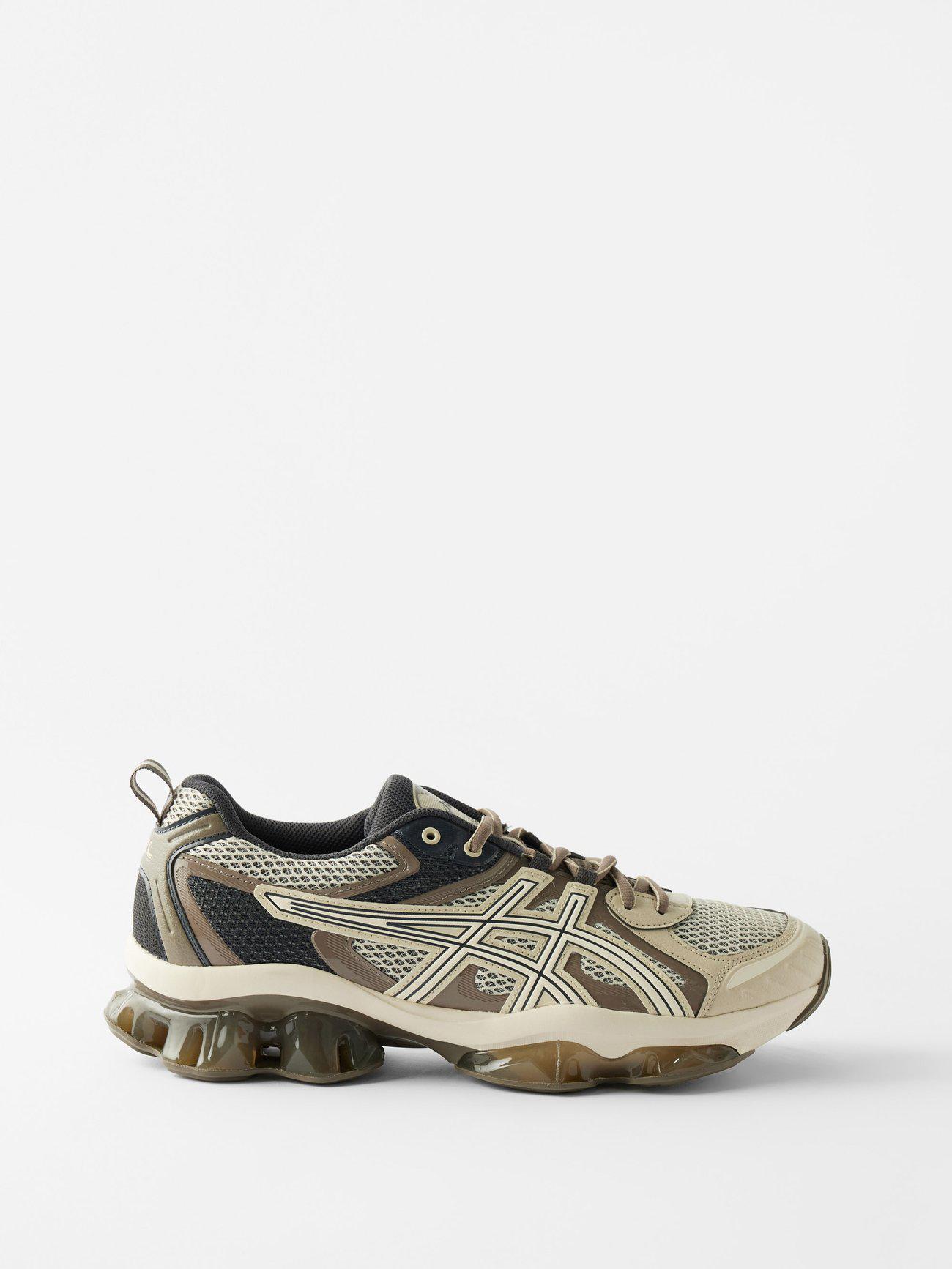 ASICS Gel-Quantum Kinetic Mesh And Faux-Leather Trainers in Brown ...