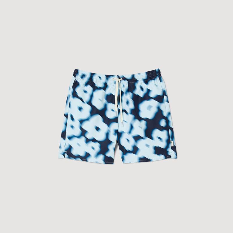 SANDRO Floral Swim Shorts in Blue | endource