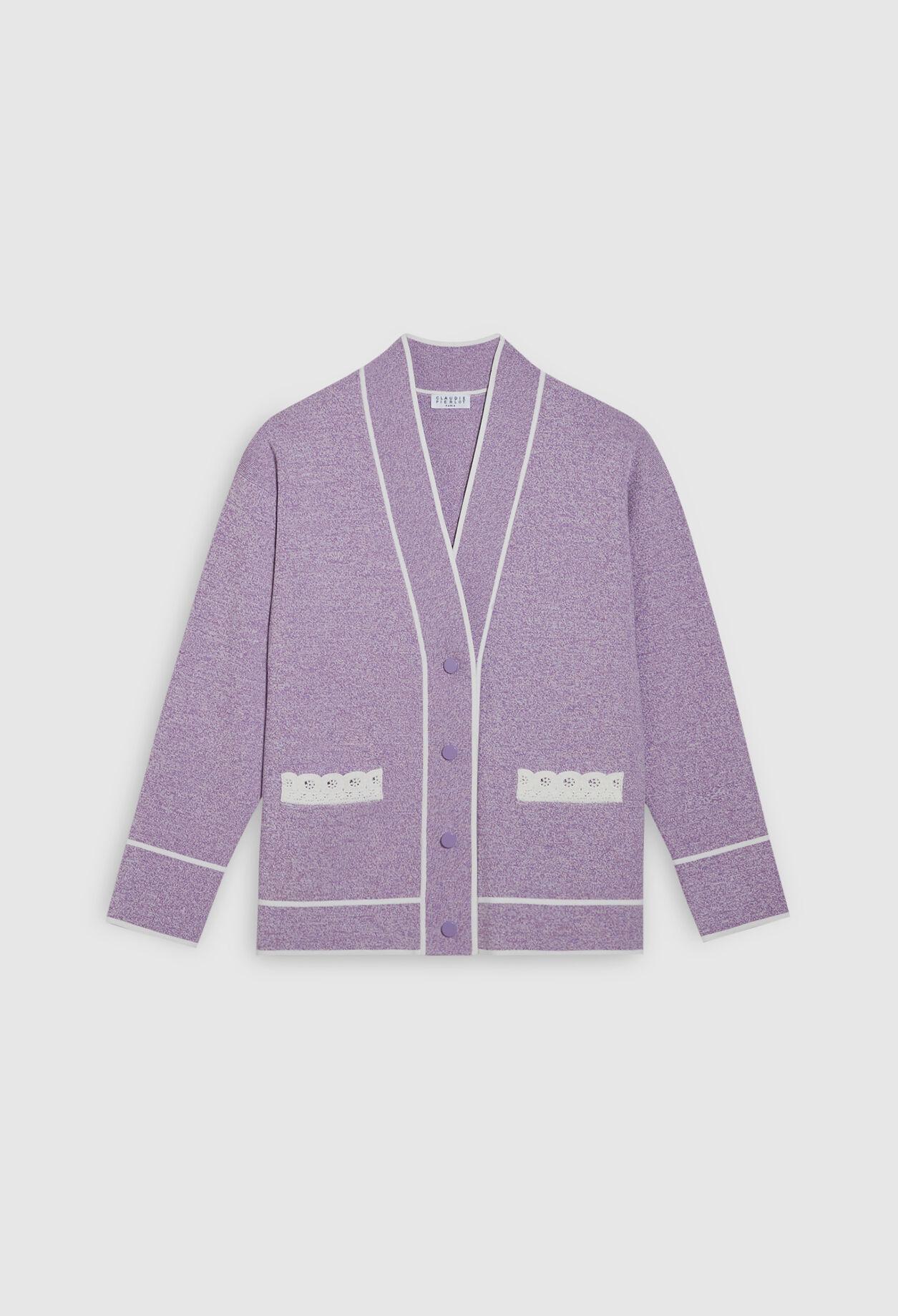 CLAUDIE PIERLOT Two-Tone Cardigan in DUAL-COLOR | Endource