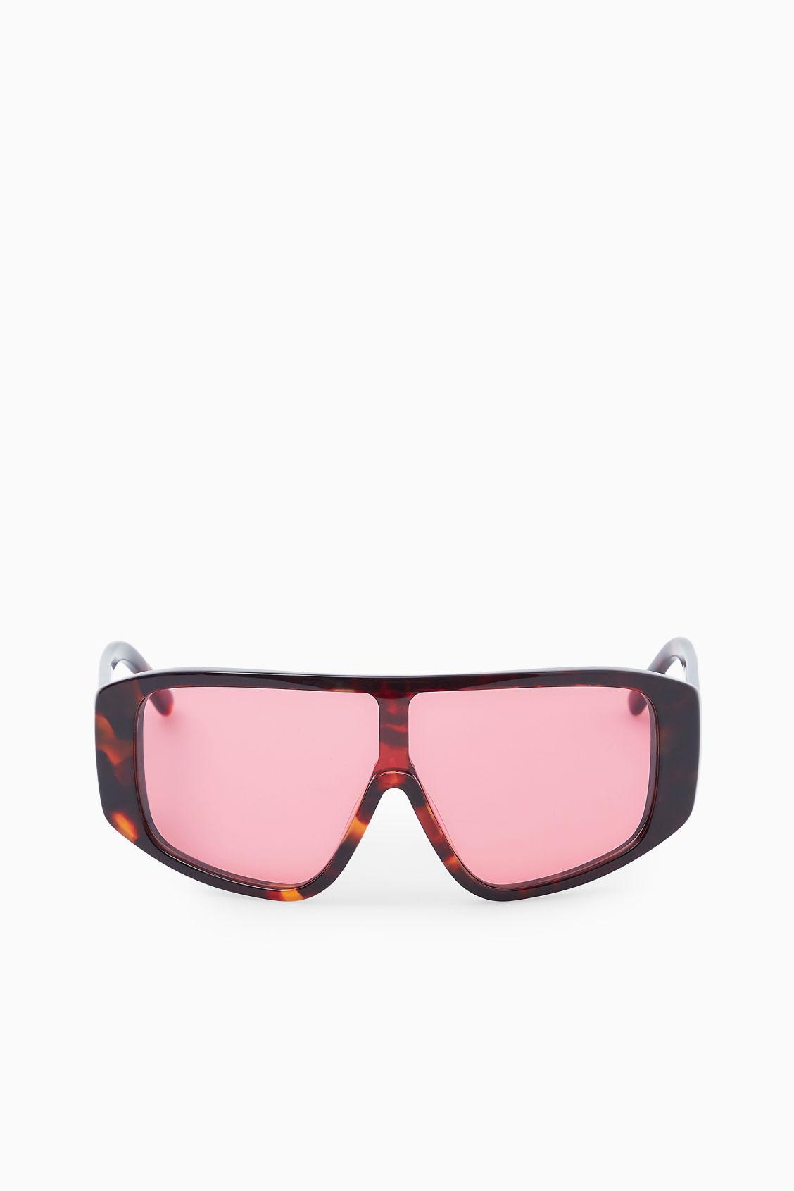 COS Oversized Ski-Style Glasses in TORTOISESHELL | endource