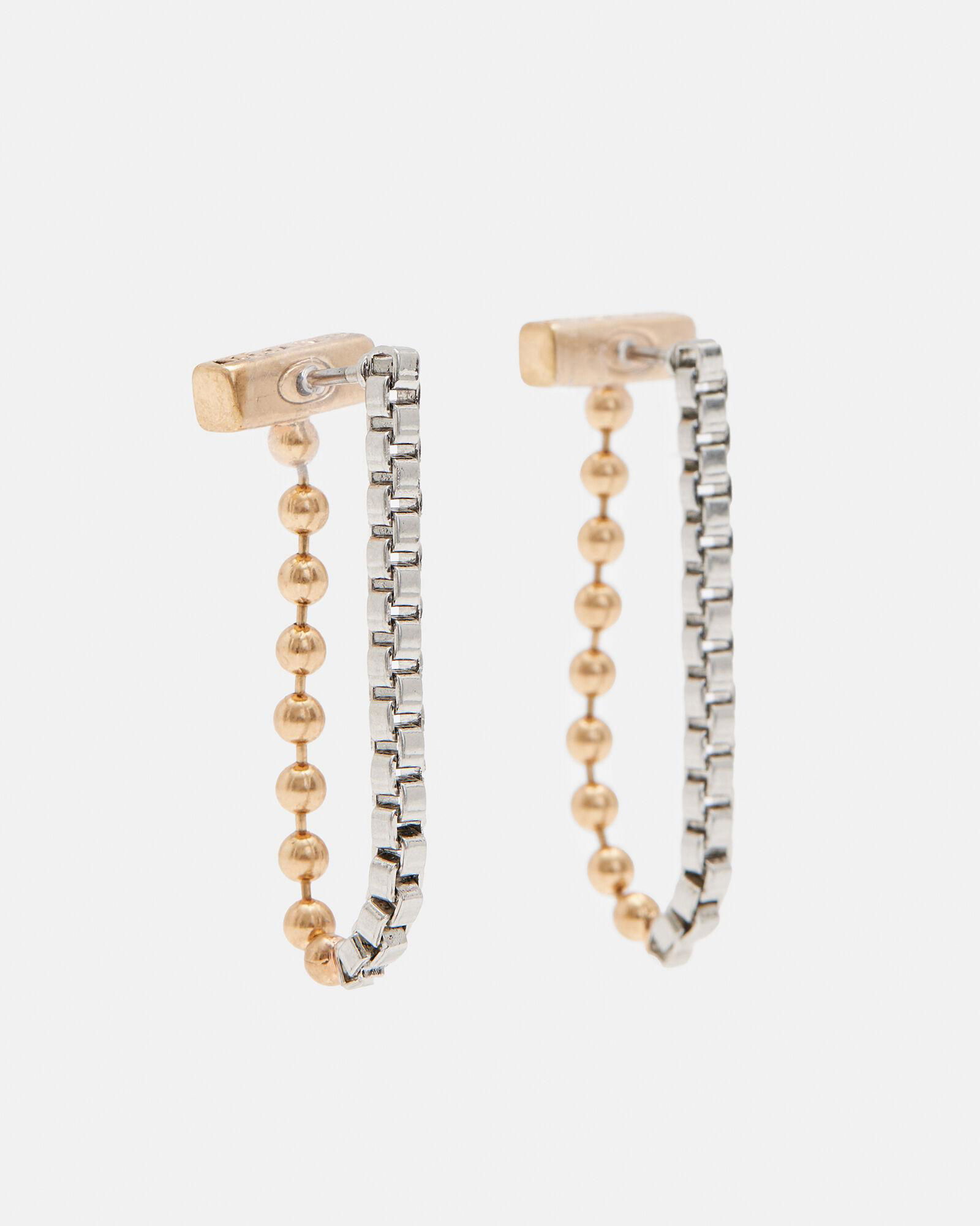 ALLSAINTS Box Chain Two Tone Ball Earrings | endource