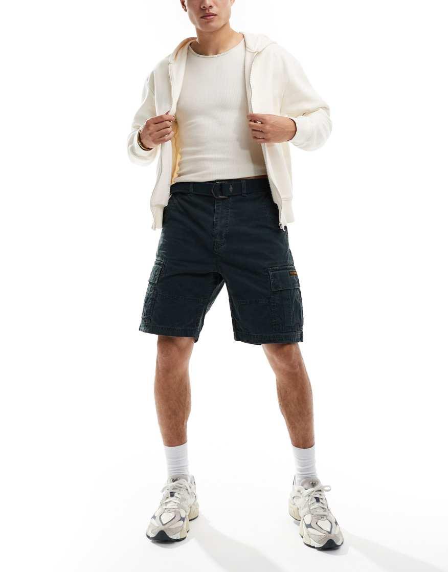 SUPERDRY Heavy Cargo Shorts In Eclipse Navy | endource