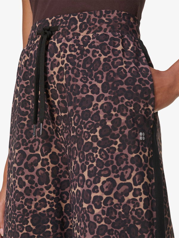 SWEATY BETTY Explorer 30in Leopard-Print Wide-Leg Stretch-Woven ...