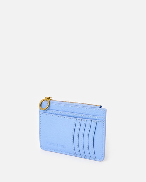 OLIVER BONAS Rowan Sky Blue Zipped Card Holder | endource
