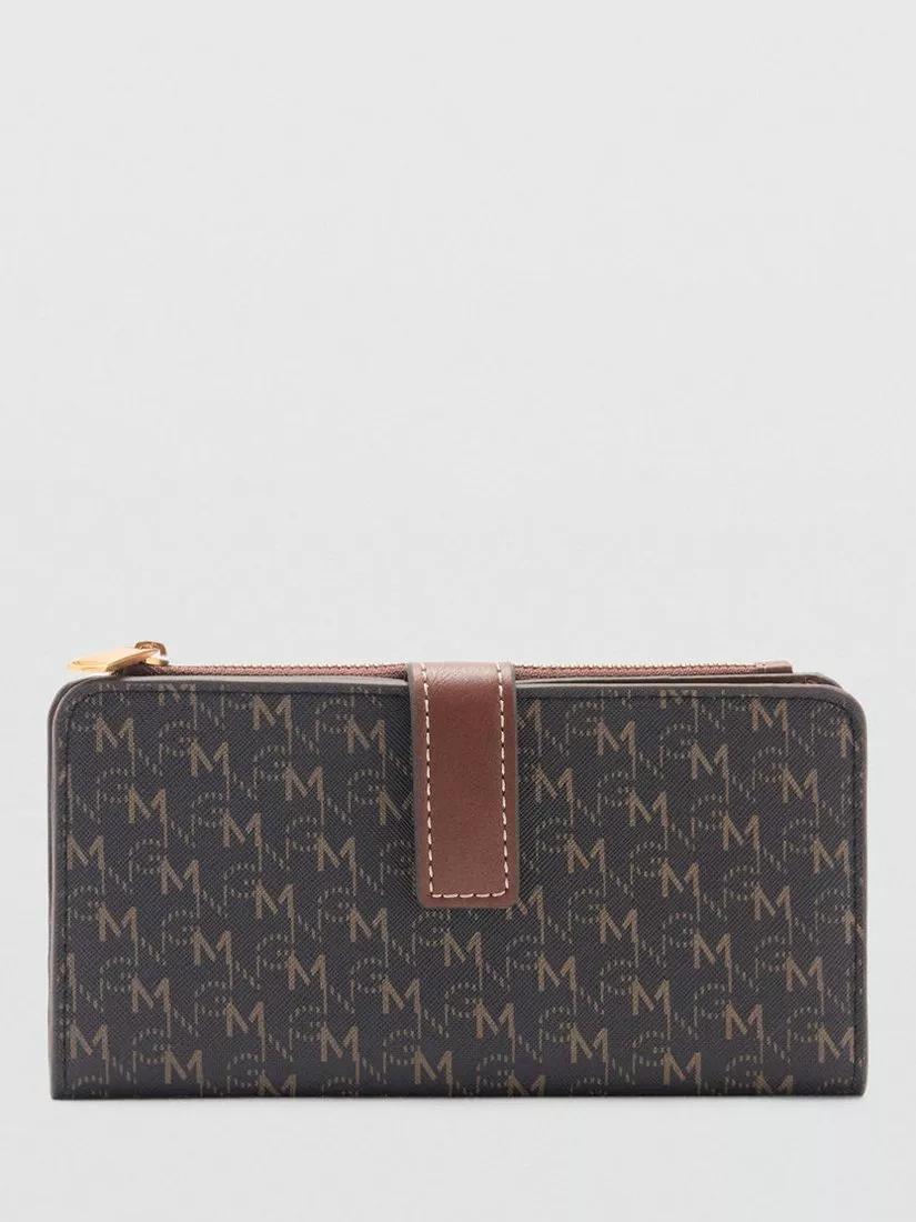 MANGO Marco Monogram Wallet in Brown | endource