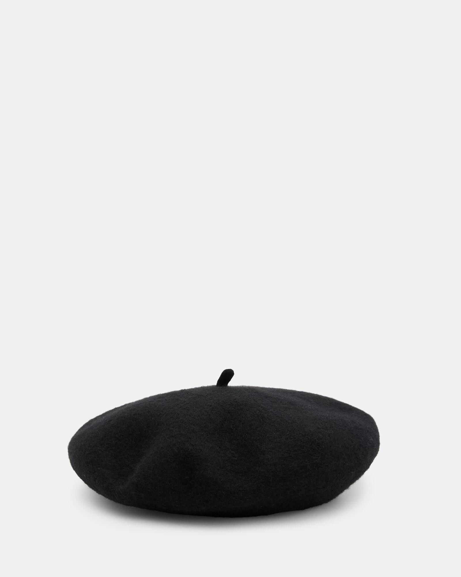 ALLSAINTS Wool Beret Hat in Black | endource