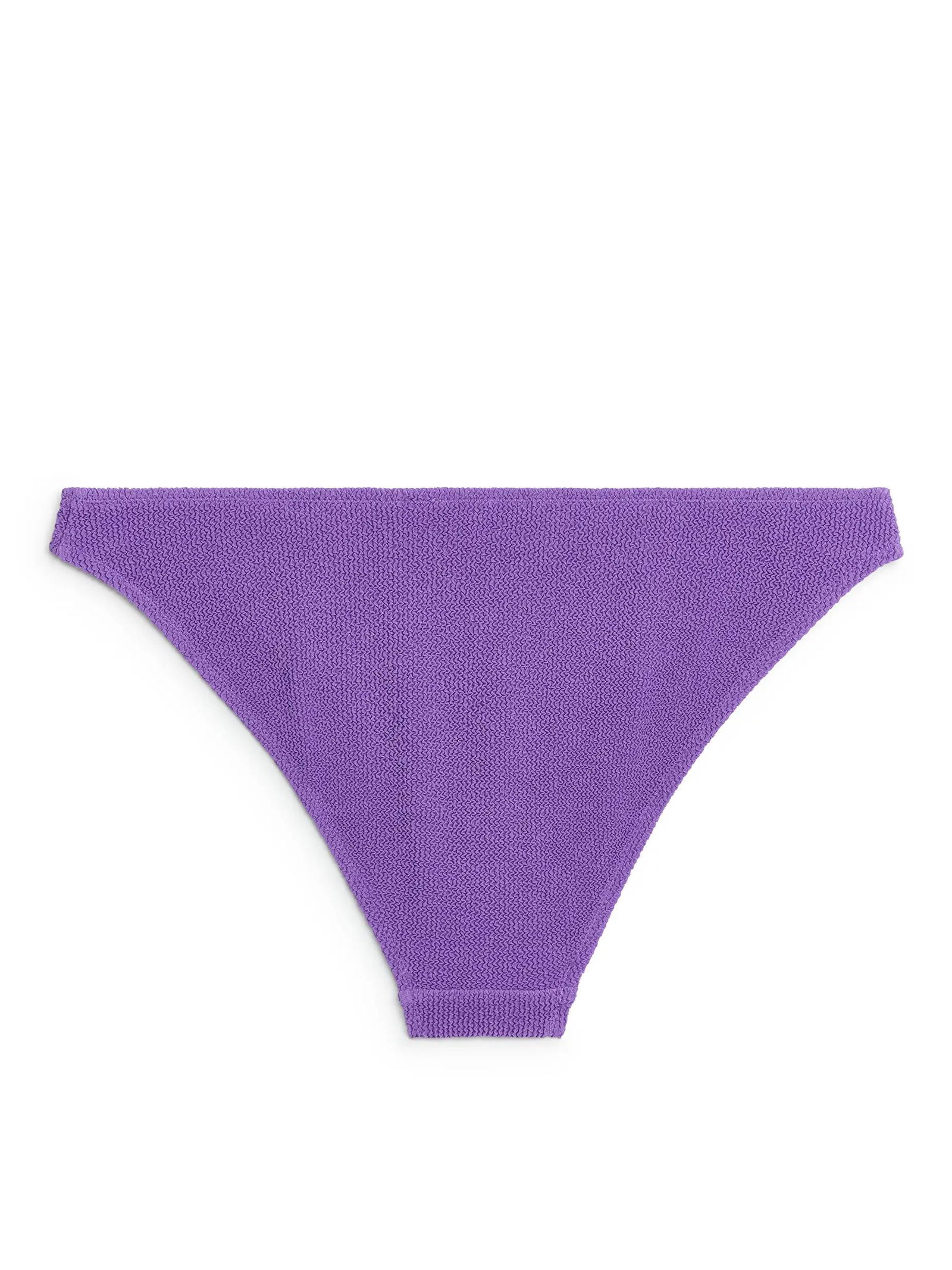 ARKET Low Waist Crinkle Bikini Bottom in Purple | endource