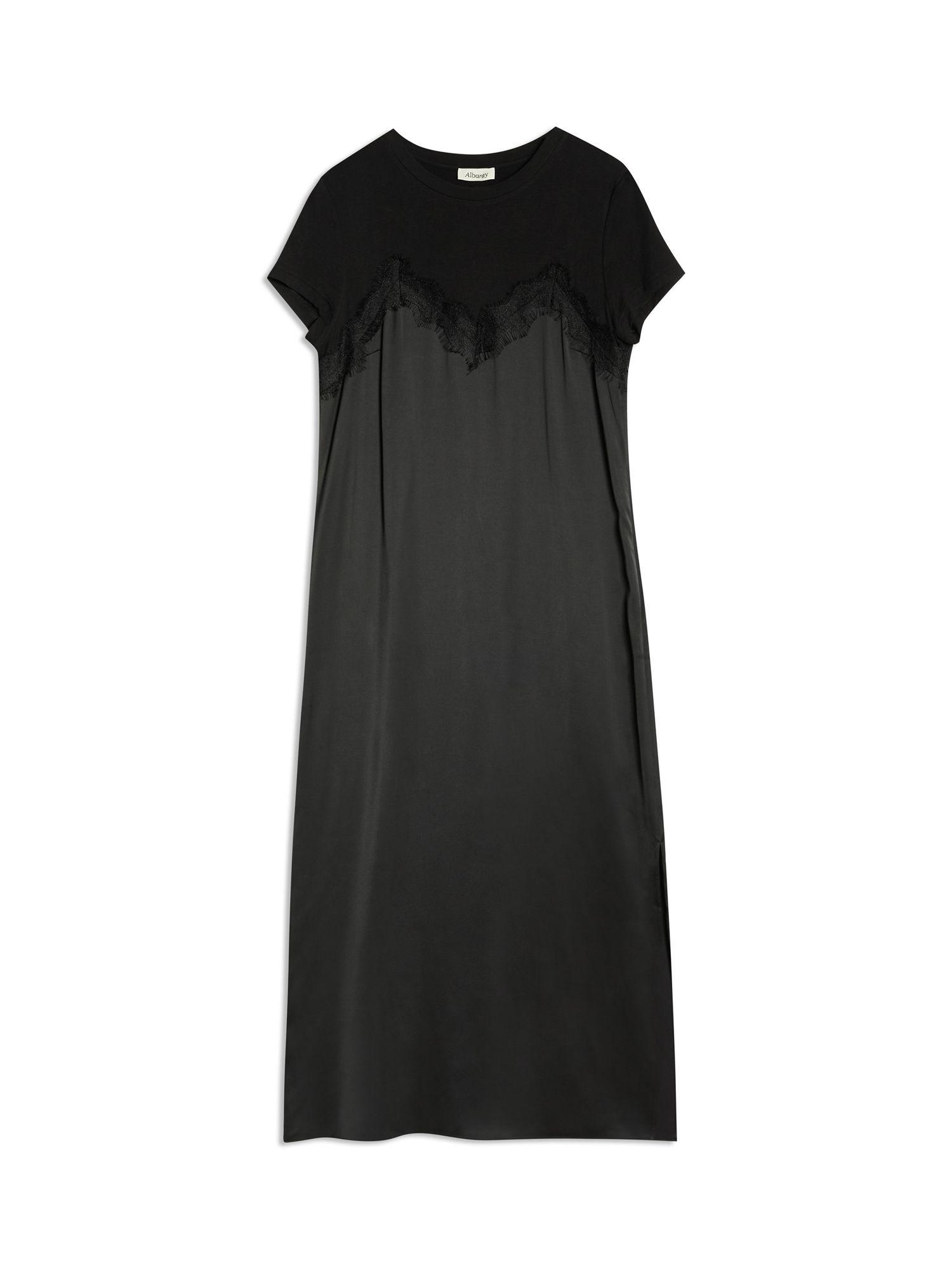 ALBARAY Satin & Lace Maxi Dress | endource