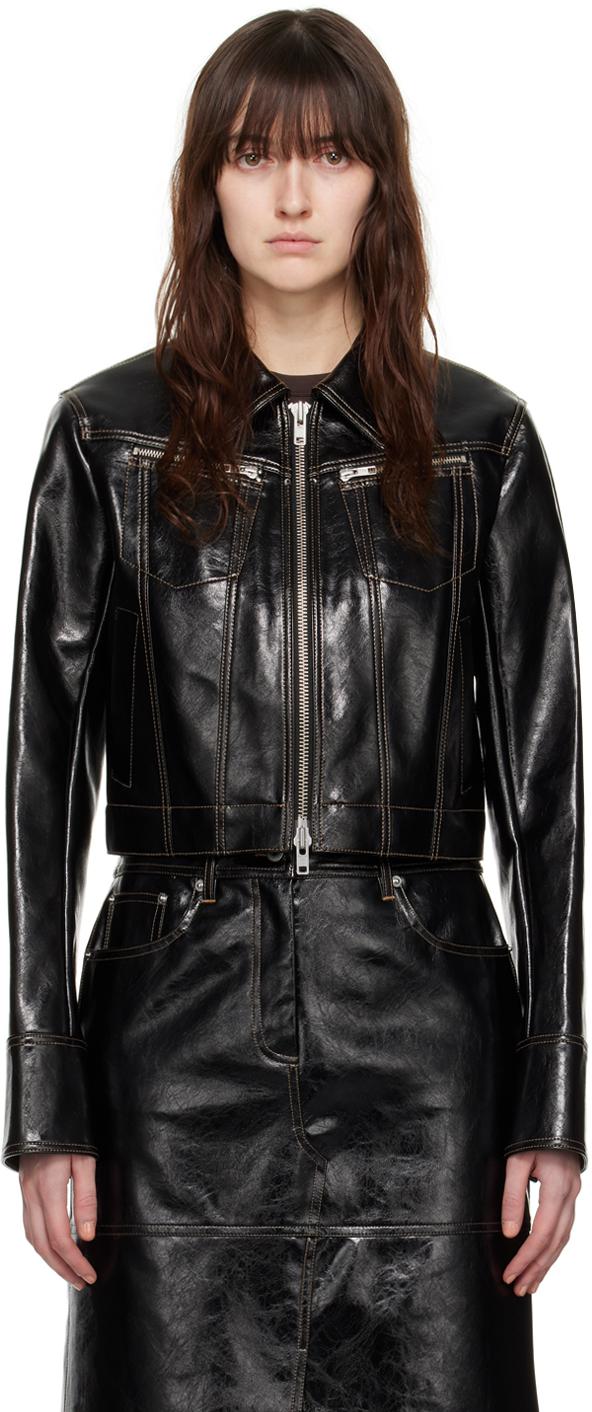 STAND STUDIO Effie Faux-Leather Jacket | Endource
