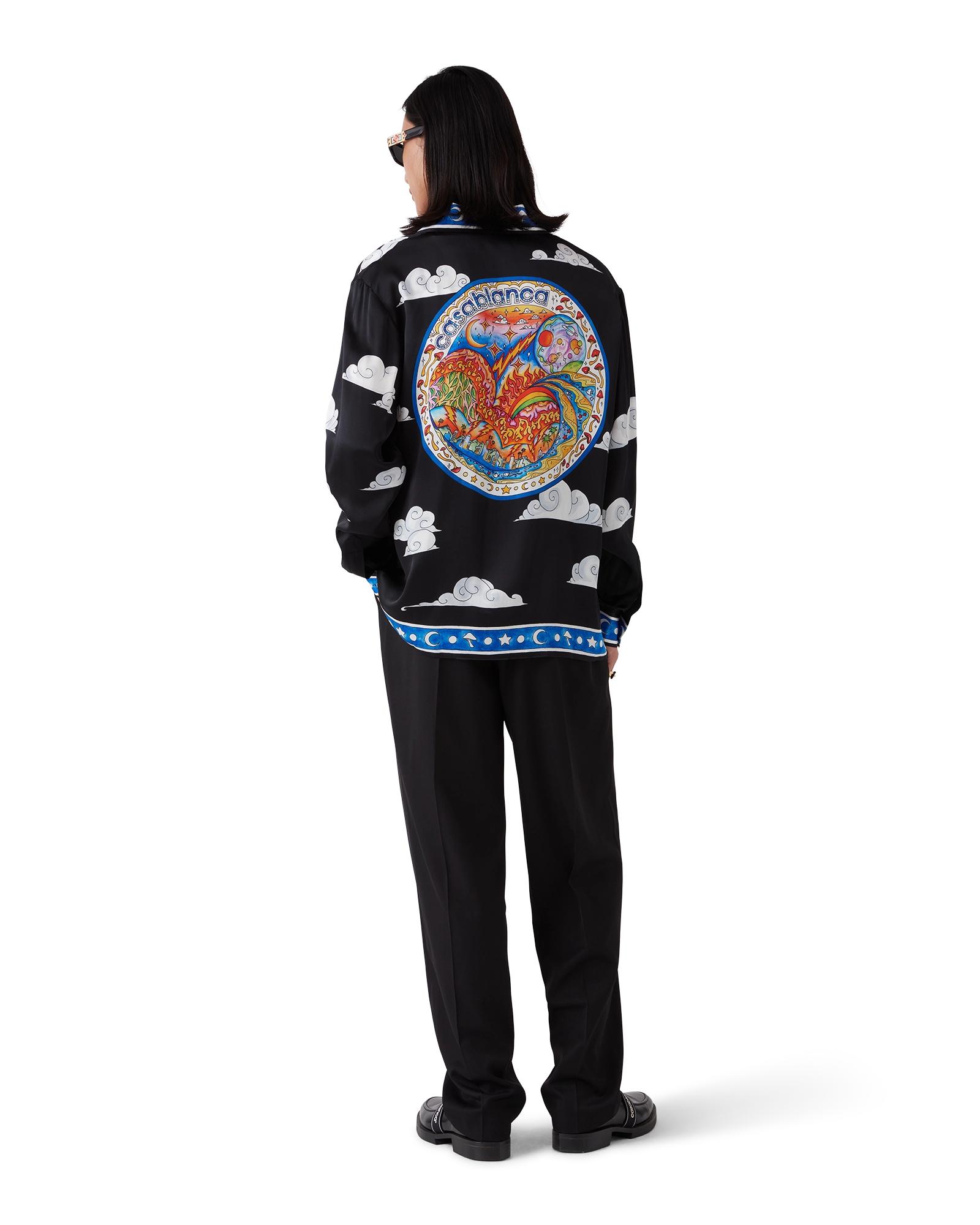 Casablanca Paris The Four Elements Long Sleeve Silk Shirt | endource
