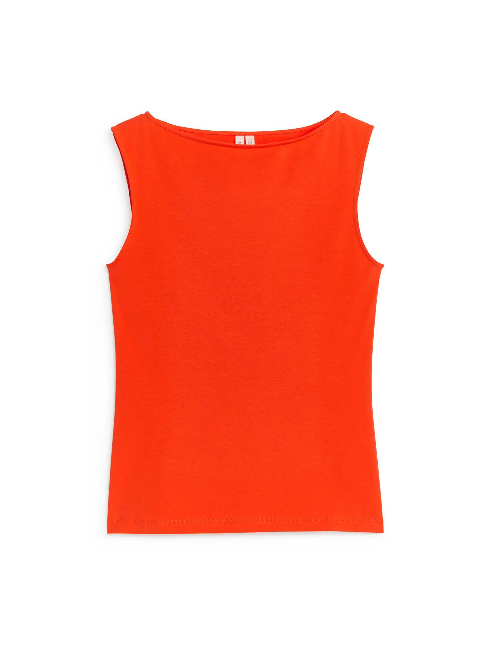 ARKET Boat Neck Tank Top in Bright Orange | endource