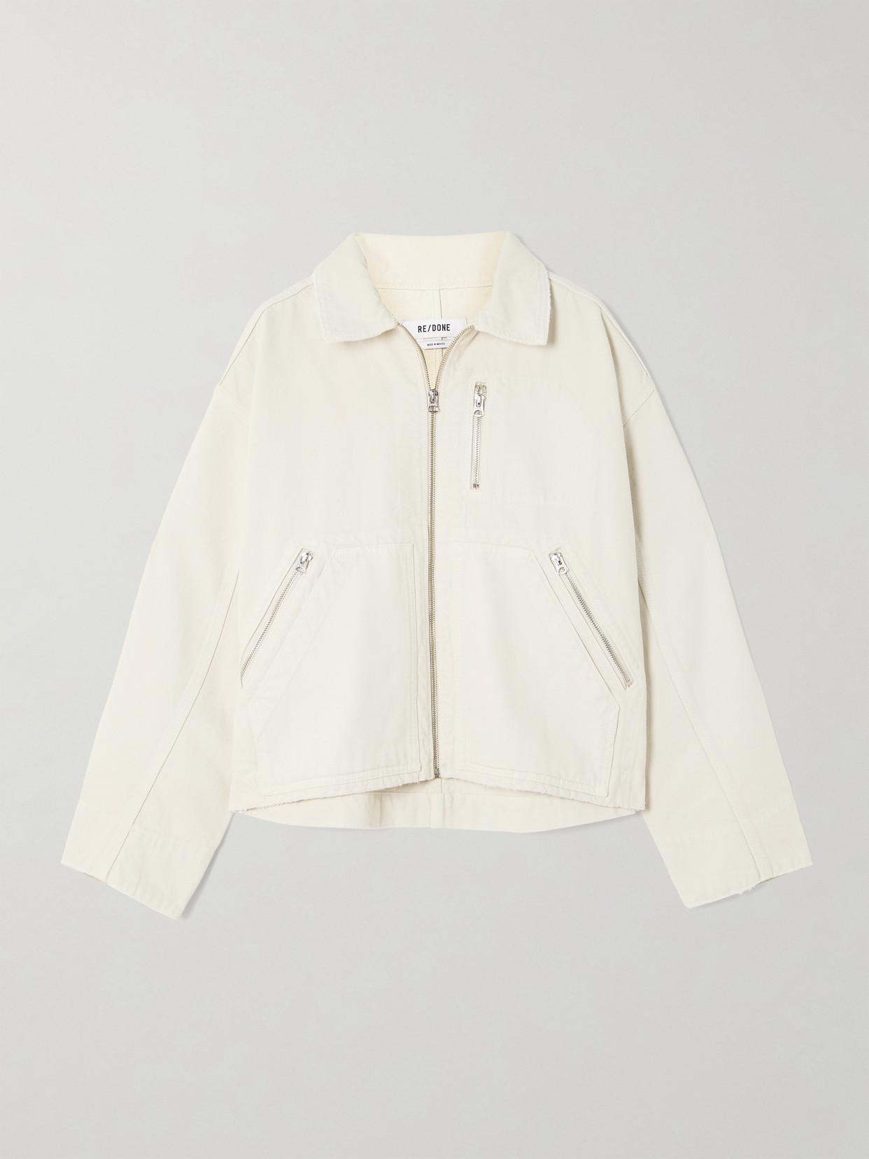 Redone Cotton-Twill Jacket in Cream | endource