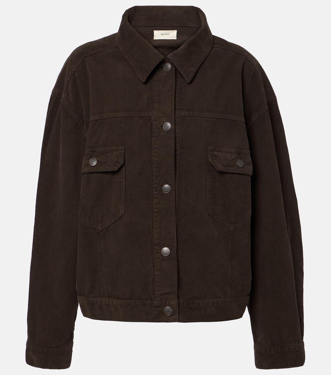 THE ROW Ness Cotton Corduroy Jacket in Brown | endource