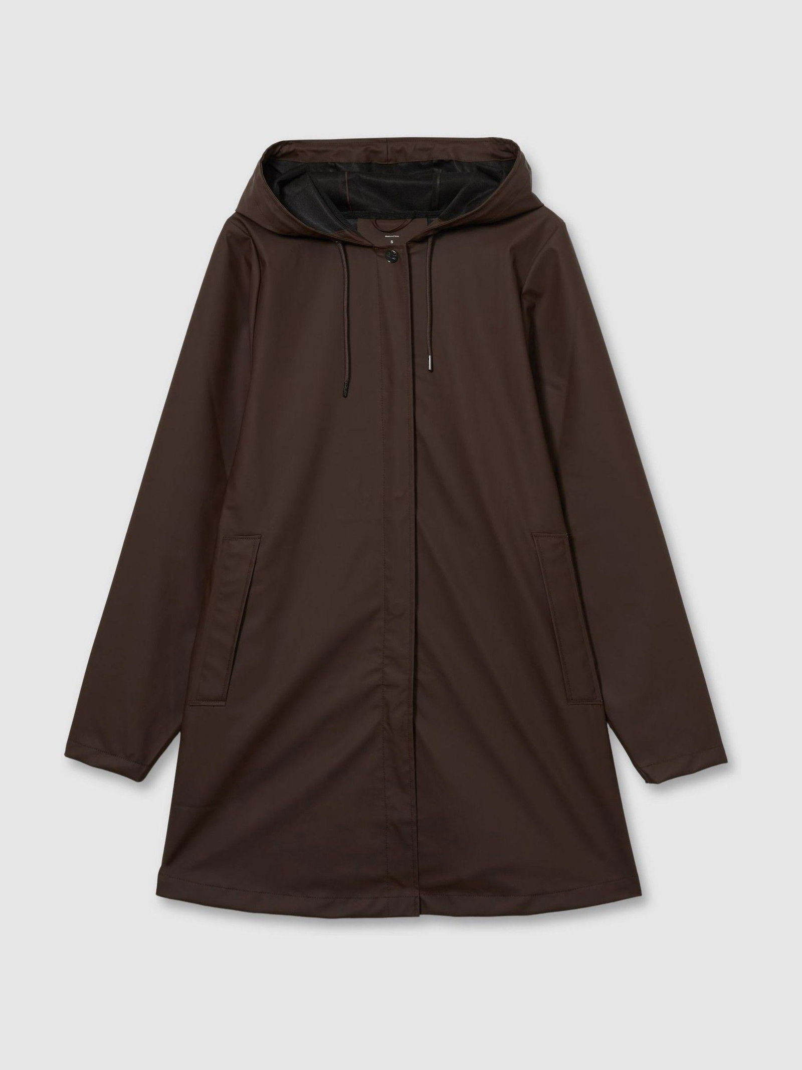 RAINS A-Line Raincoat in Bitter Chocolate | endource