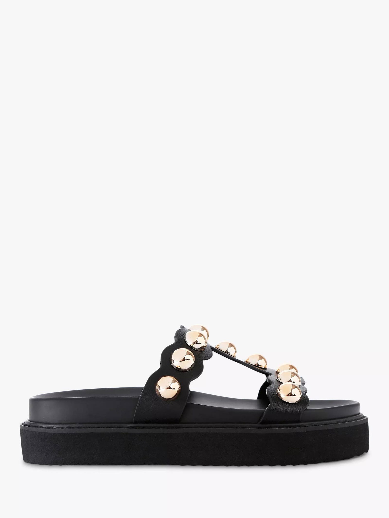 CARVELA Gianna Studded Slider Sandals in Black | endource