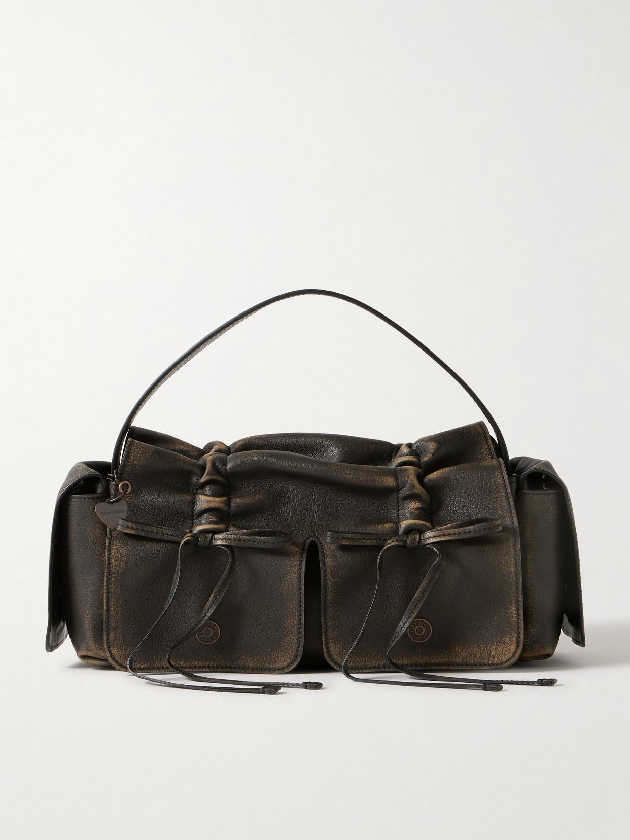 ACNE STUDIOS Multipocket Leather Shoulder Bag in Brown | endource