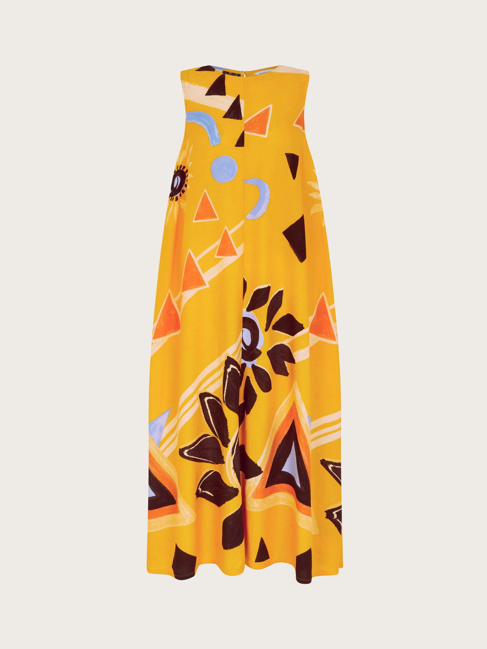 Monsoon Amanda Abstract Print Midi Dress In Orange Multi Endource