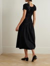 DÔEN Leanne Shirred Organic Cotton-Voile Midi Dress | endource