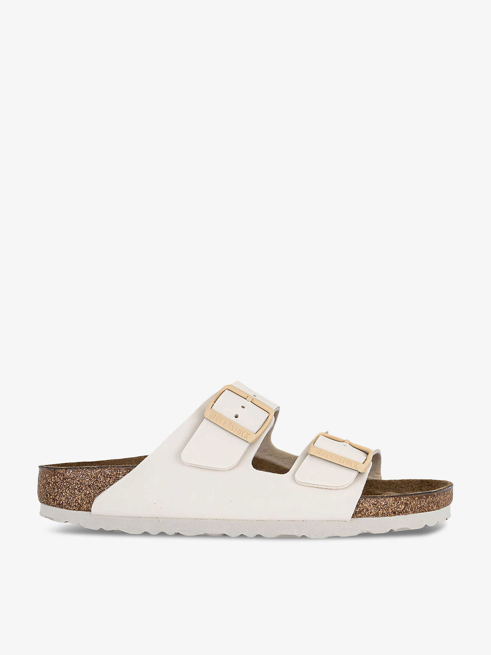 BIRKENSTOCK Arizona Two-Strap Woven Sandals in EGGSHELL BF | Endource