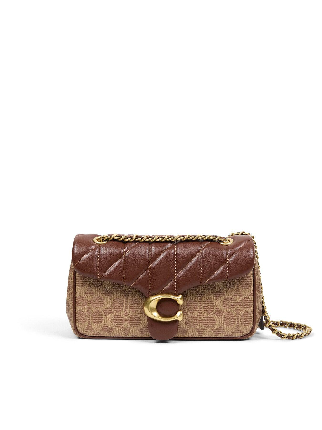 COACH Quilted Signtuare Tabby Shoulder Bag 26 in b4/tan brown | endource