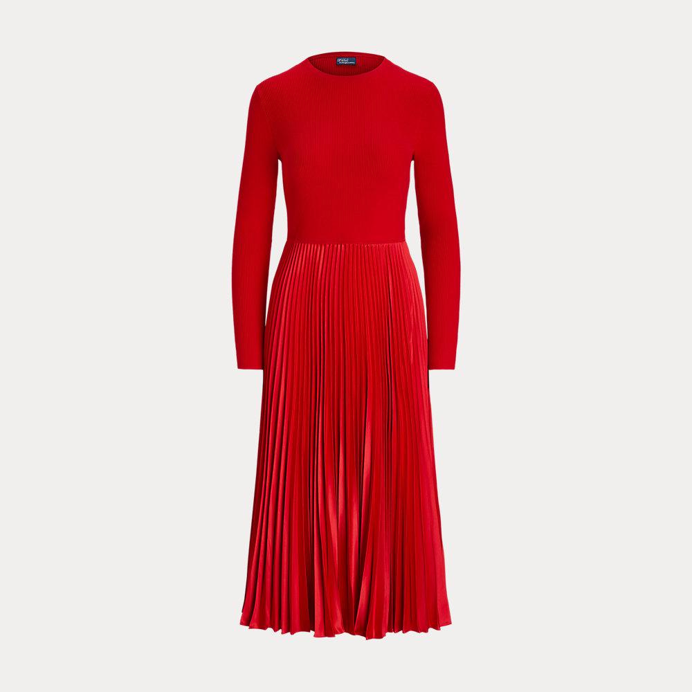 POLO RALPH LAUREN Jumper-Bodice Long-Sleeve Dress | endource